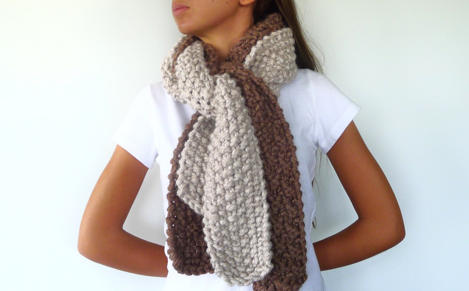 Unique Handmade Scarf. Winter Scarf. Designer Scarves. Chunky Knitted ...