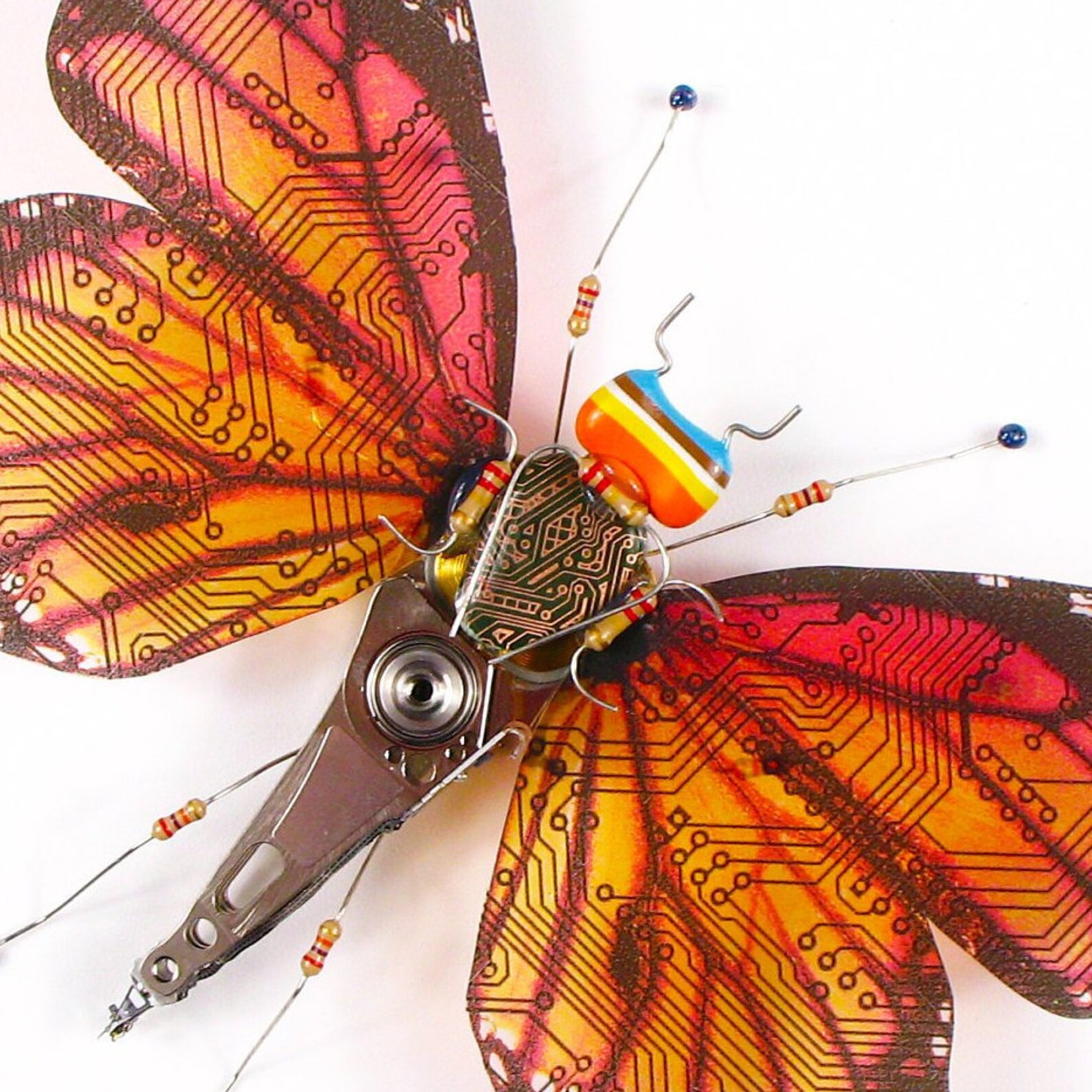 Circuit Board Butterfly Orange Butterfly Monarch Butterfly - Etsy