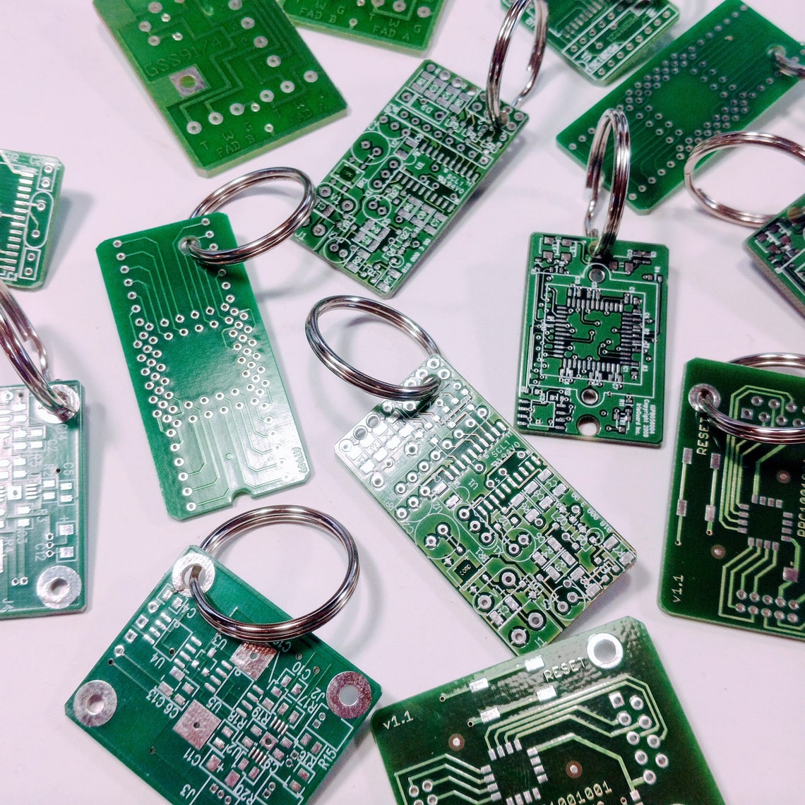 Real Recycled Circuit Board Keyring PCB Keychain Upcycled - Etsy