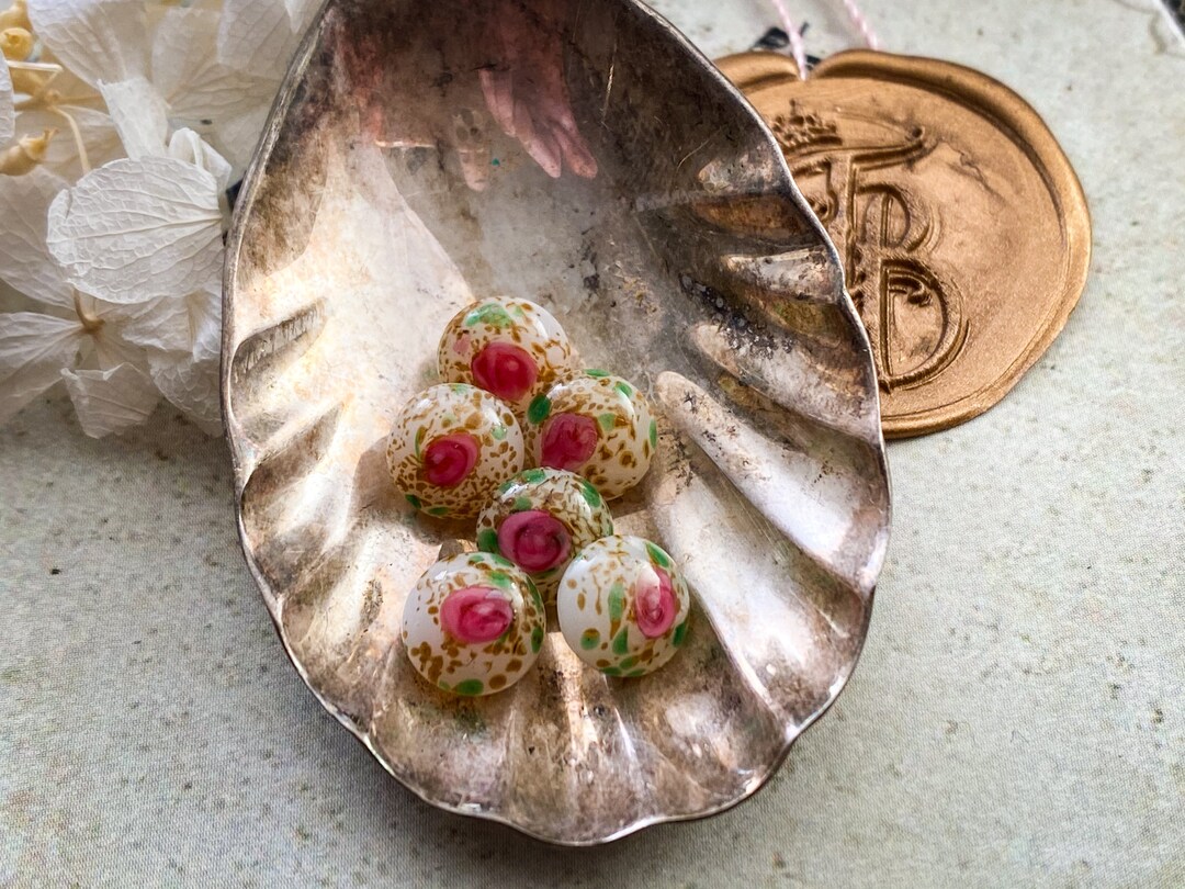 Rare Czech 39SS 40SS Chatons Floral Rose Flower Glass Handmade ...