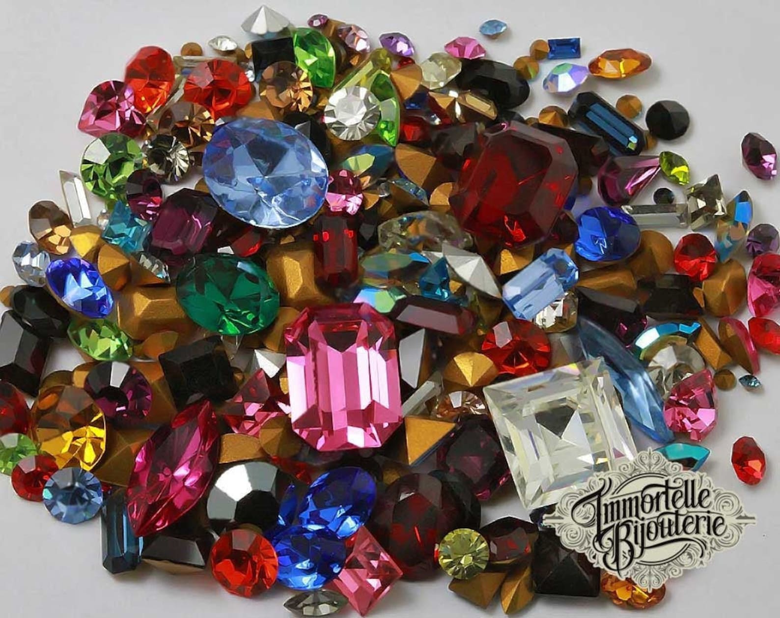 Vintage Swarovski Rhinestone Lot Fancy Crystal Clay Mix 10pp - 34ss ...