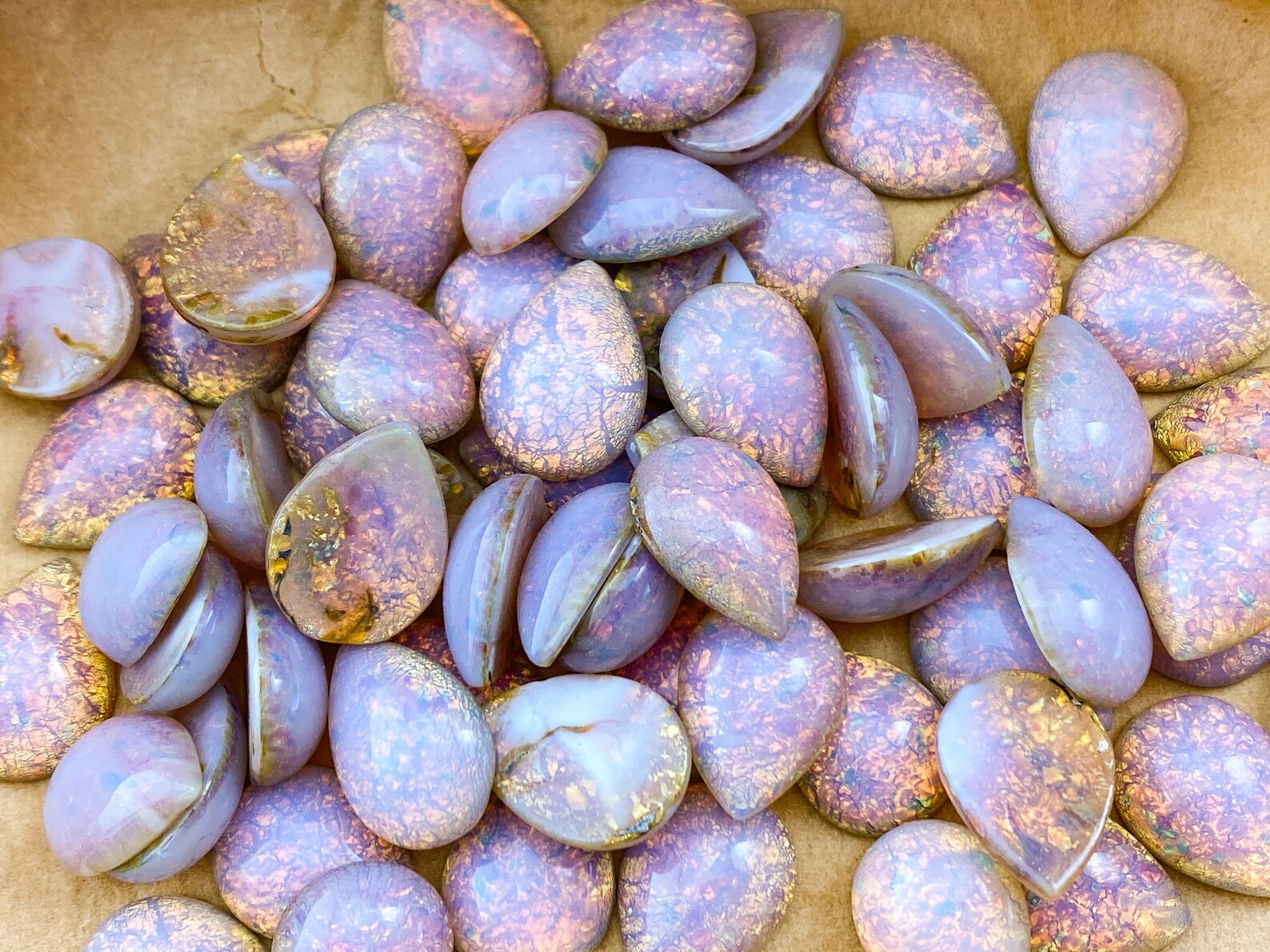 18x13mm Pear Fire Opal Fireopal Glass Teardrop Gems Jewels | Etsy