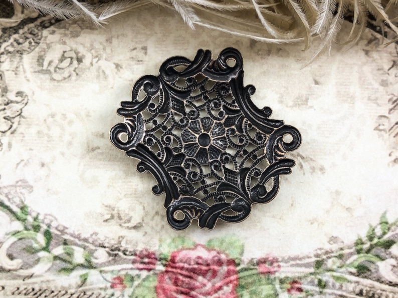 Elegant Victorian Filigree Scrollwork German Stamping Brass Filigree ...