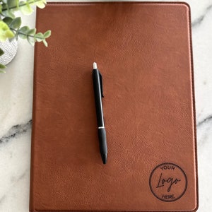 Logo Branded Leather Notebook Corporate Business Workbook Custom ...