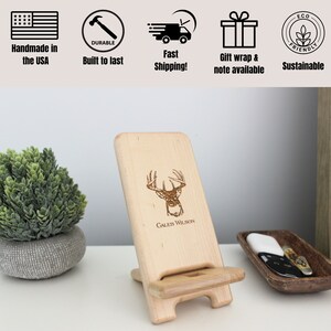 Custom Engraved Phone Stand, Personalized Charging Station, Unique ...