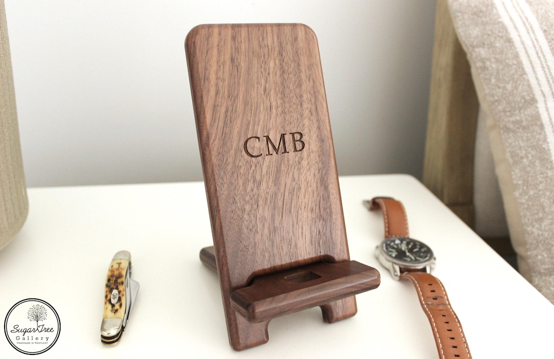 Personalized Phone Stand, Custom Engraved Charging Station, Unique ...