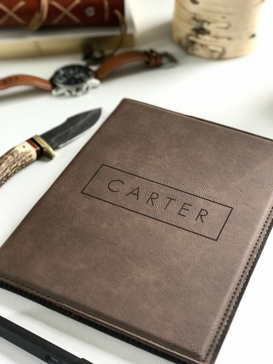 Personalized Padfolio, Custom Engraved Padfolio for Men, Corporate Gift ...