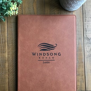 Logo Branded Leather Notebook Corporate Business Workbook Custom ...