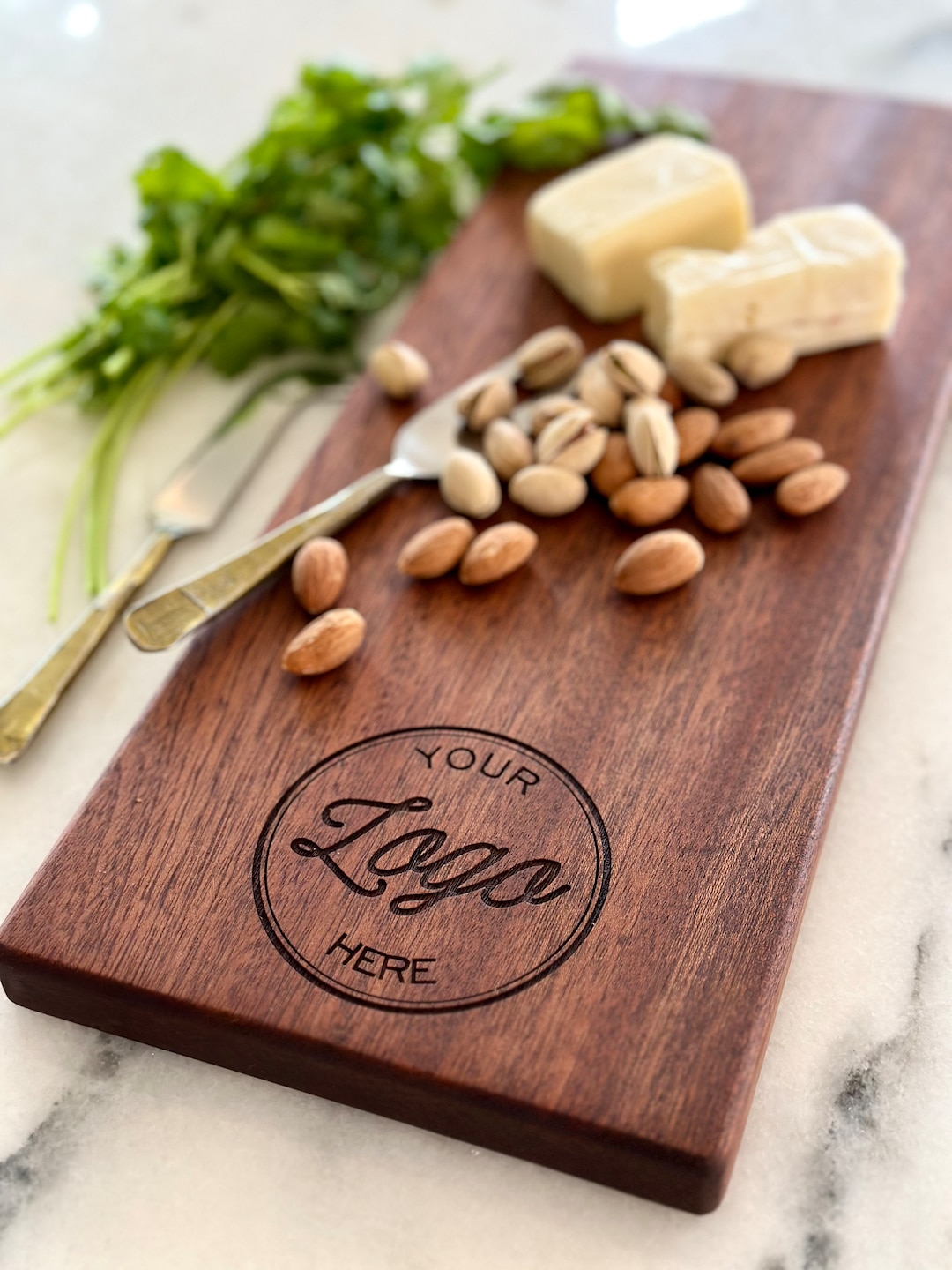 Custom Business Logo Cheese Board, Personalized Engraved Charcuterie ...