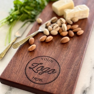 Personalized Business Logo Cheese Board, Custom Engraved Charcuterie ...