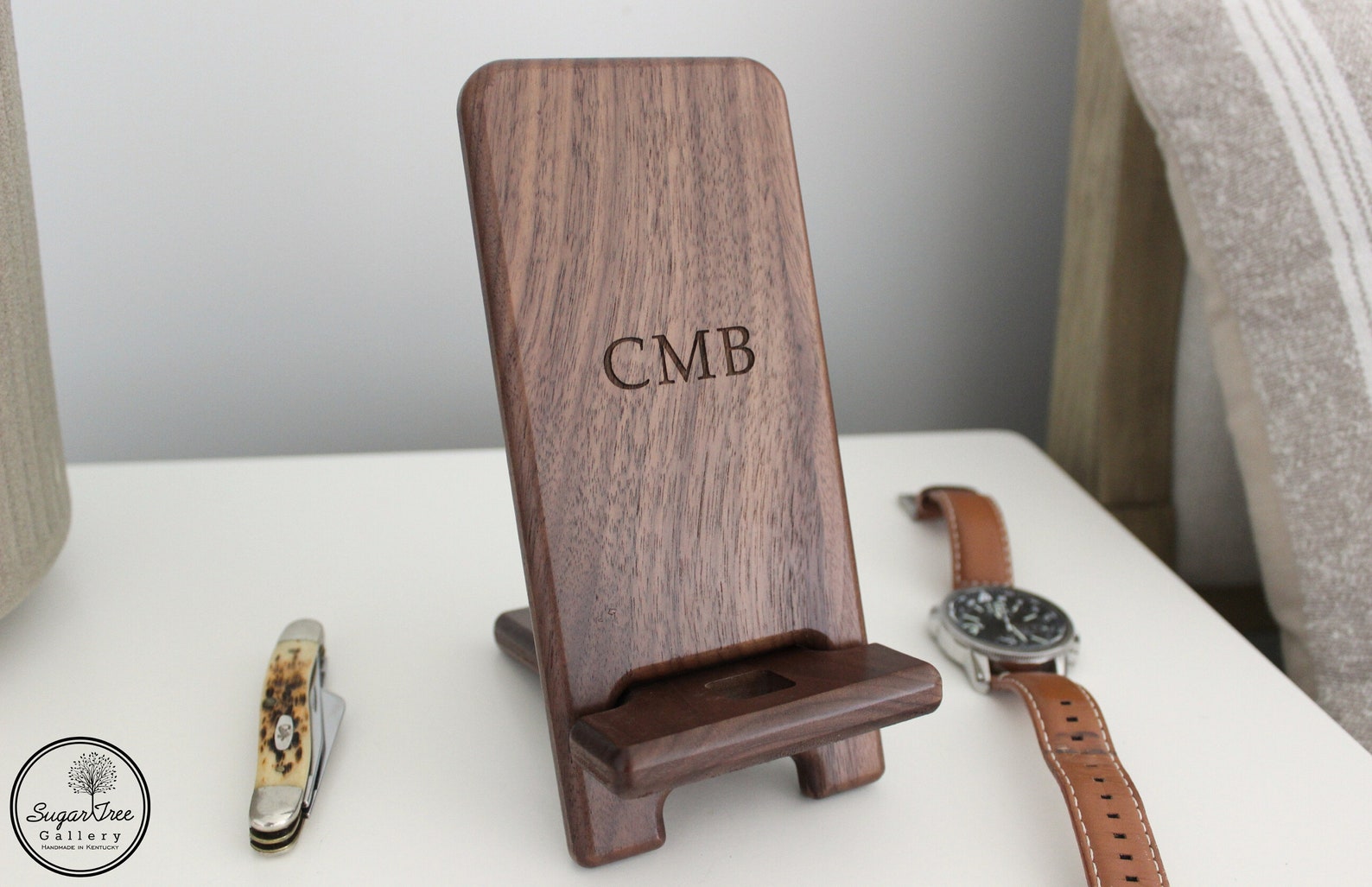 Personalized Phone Stand, Custom Engraved Charging Station, Unique ...