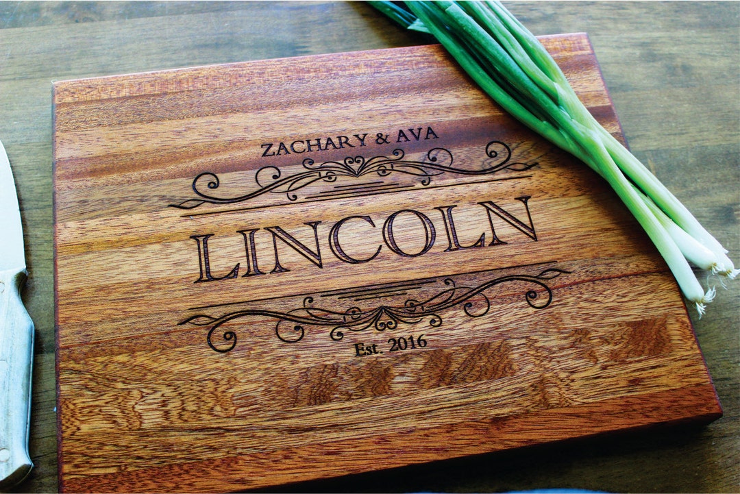 Personalized Cutting Board, Custom Engraved Cutting Board, Family Last ...