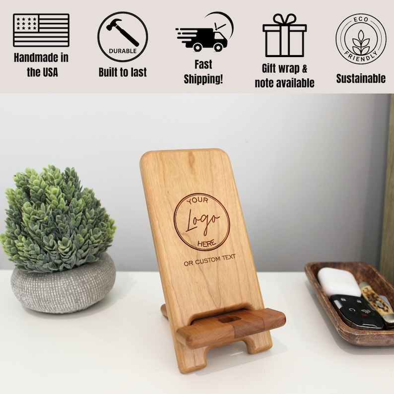 Personalized Phone Stand, Custom Engraved Charging Station, Unique ...