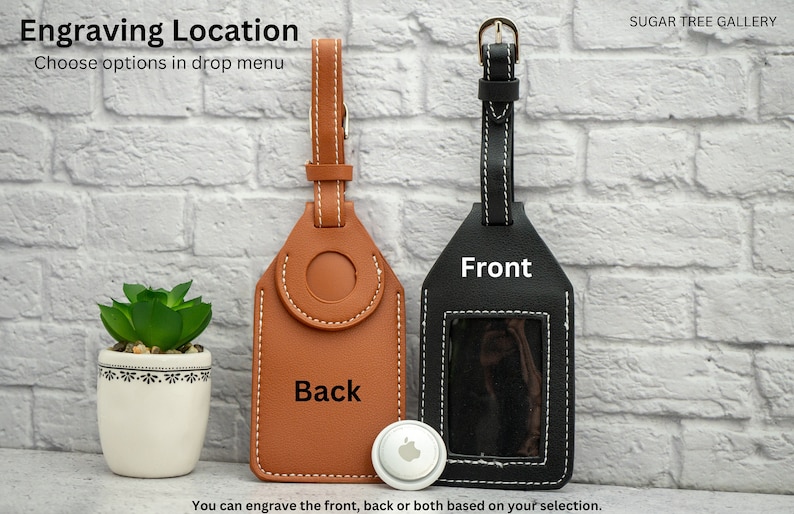 Personalized Air Tag Luggage Tag, Custom Engraved Monogrammed Gift for ...