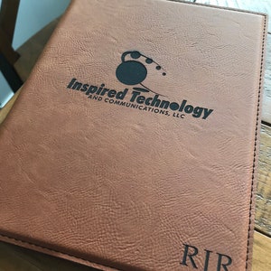 Logo Branded Leather Notebook Corporate Business Workbook Custom ...