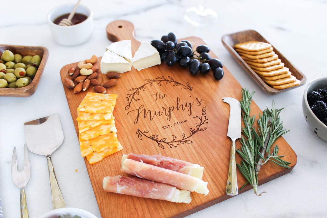 Personalized Cheese Bread Board, Custom Engraved Cutting Board ...
