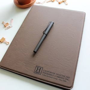 Logo Branded Leather Notebook Corporate Business Workbook Custom ...
