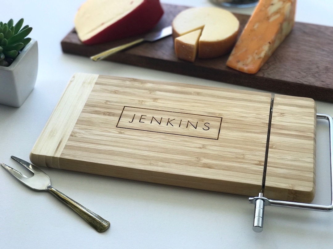 Personalized Cheese Slicer Charcuterie Board, Engraved Cutting Board ...