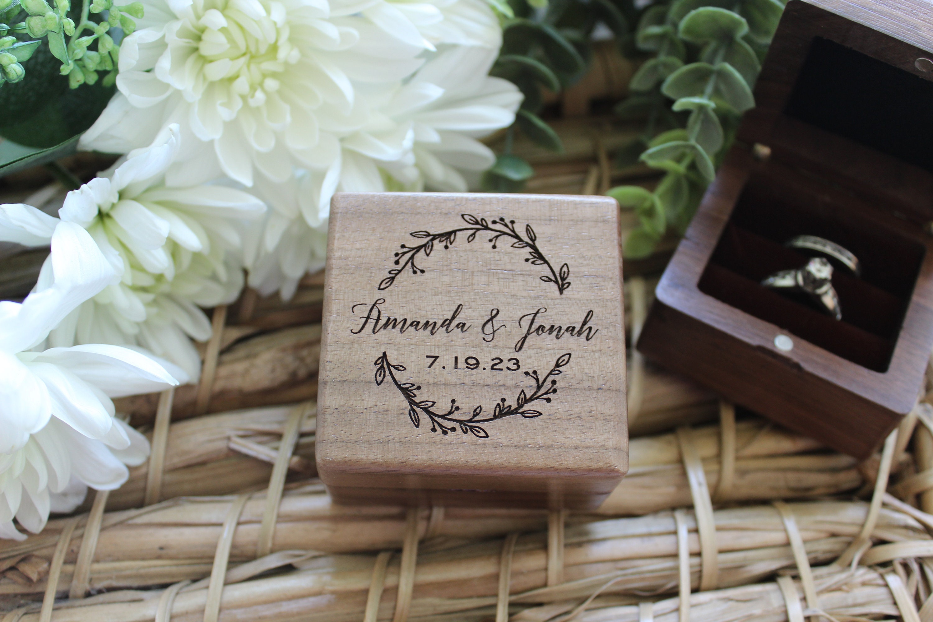 Proposal Ring Box Wooden Ring Box Custom Engagement Ring - Etsy