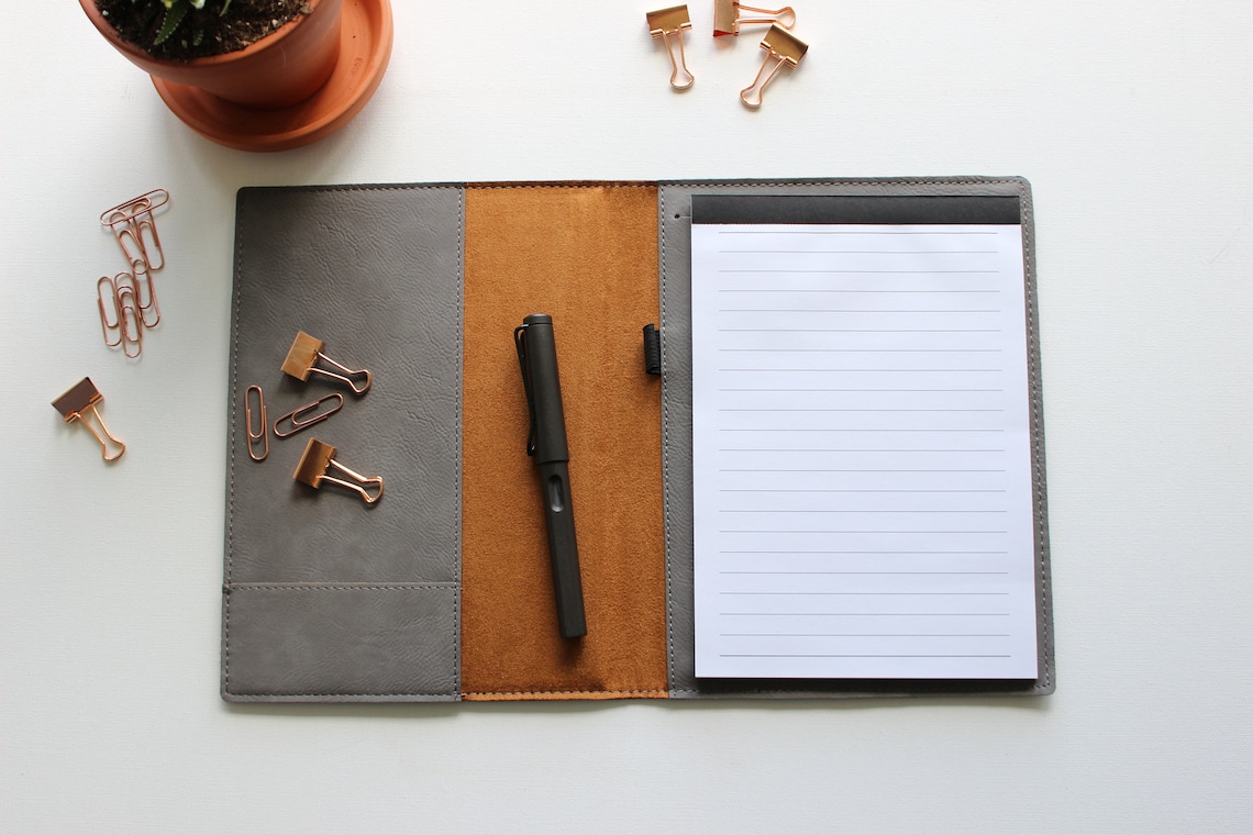 Personalized Padfolio, Custom Engraved Padfolio for Men, Corporate Gift ...