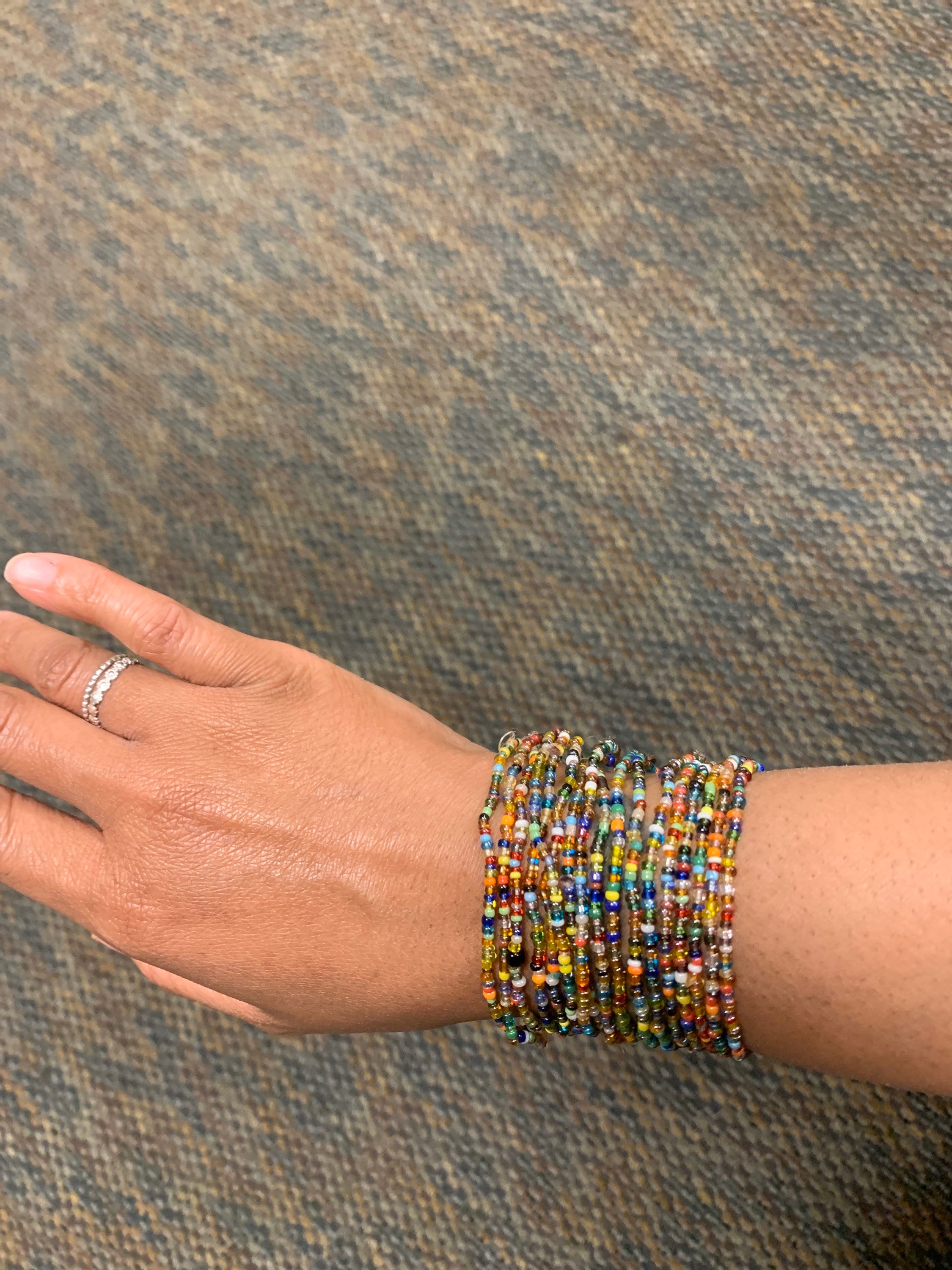 African Seed Bead Bracelets With a Choice of a Mustard Seed Charm. - Etsy