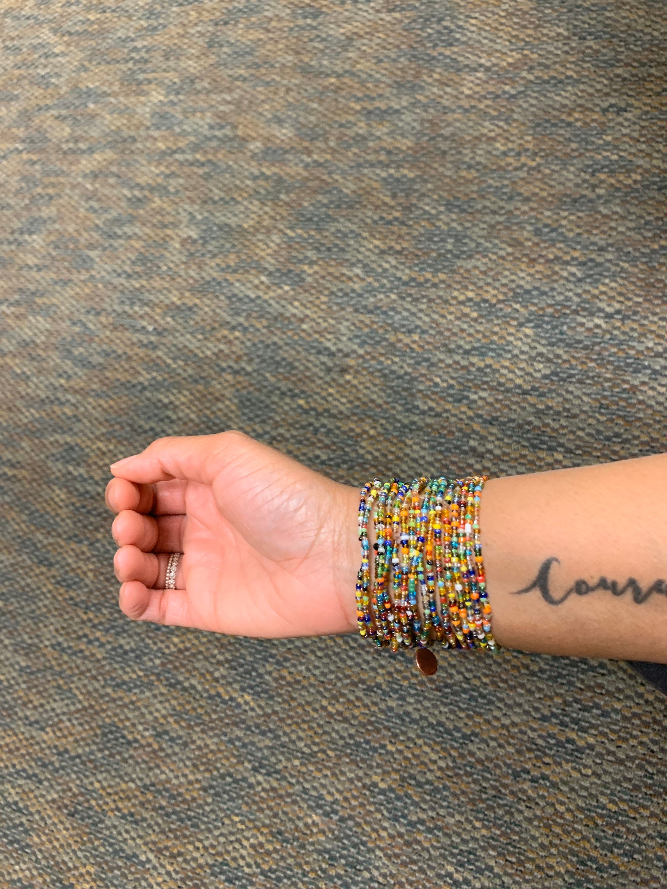 African Seed Bead Bracelets With a Choice of a Mustard Seed Charm. - Etsy