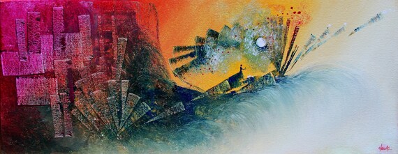 Impulse Towards the Future Abstract Painting Oil Painting - Etsy