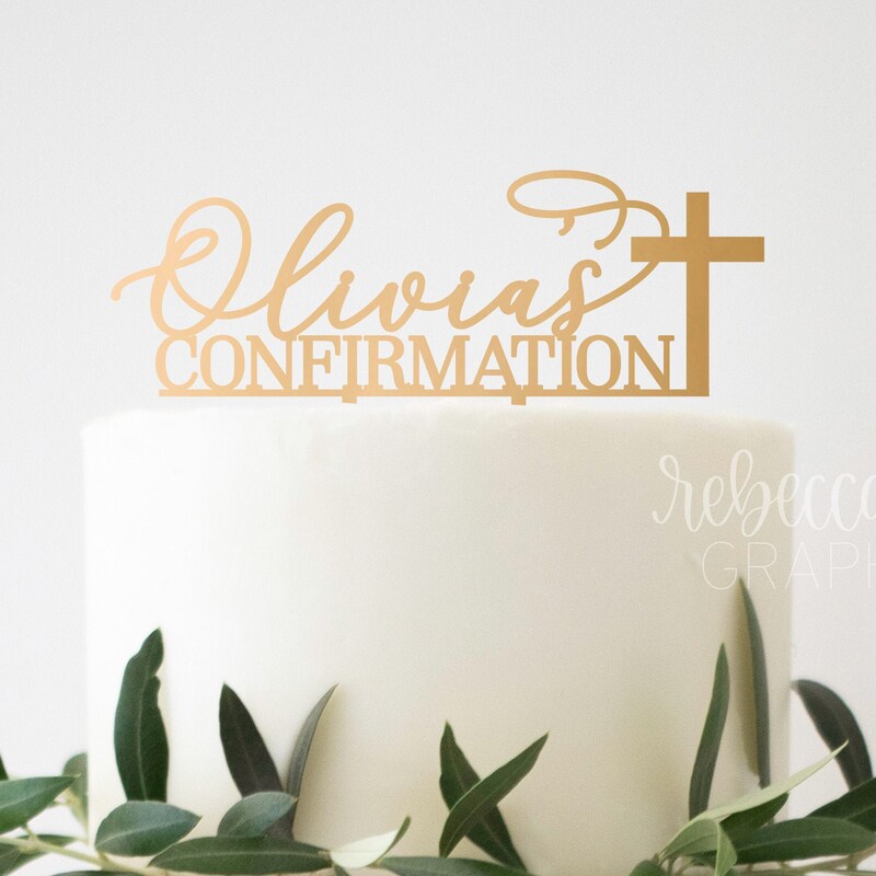 Confirmation Cake Topper - Etsy
