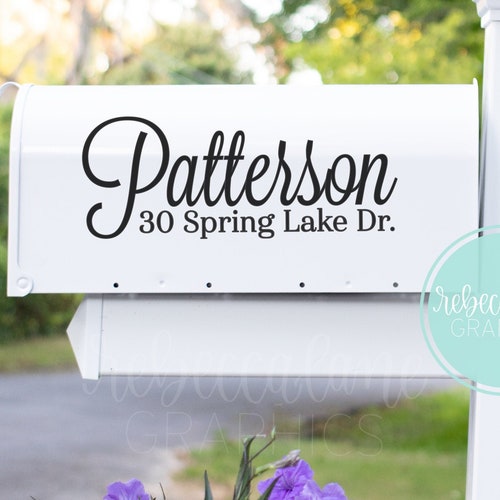 Custom Mailbox Decal Mailbox Name and Address Decal Mailbox - Etsy