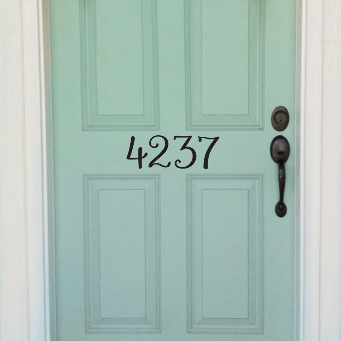 House numbers door decal swirly style Mailbox numbers door | Etsy