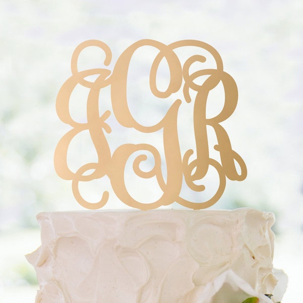 Monogram Cake Topper - Etsy