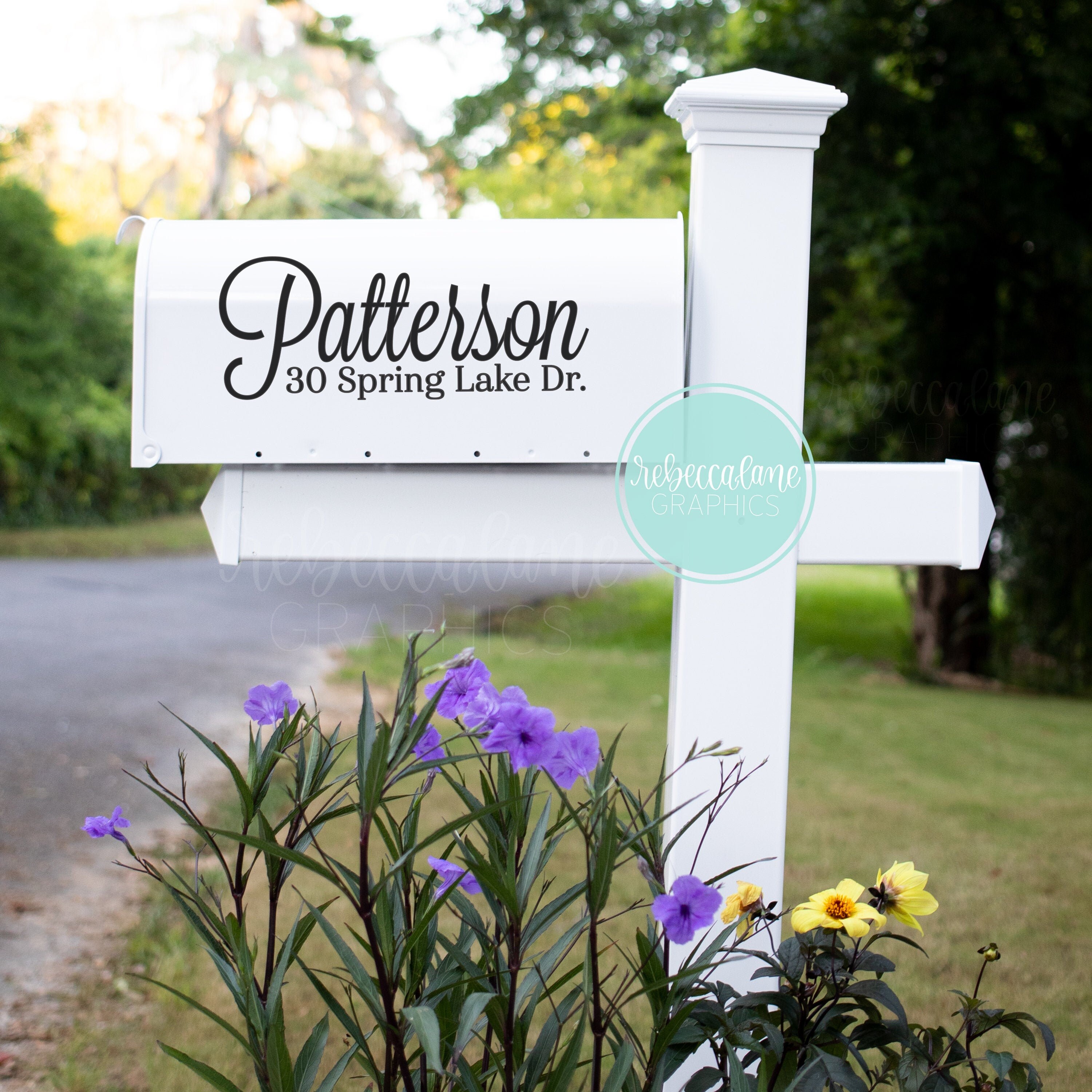 Personalized Name and Address Mailbox Decal II Custom | Etsy