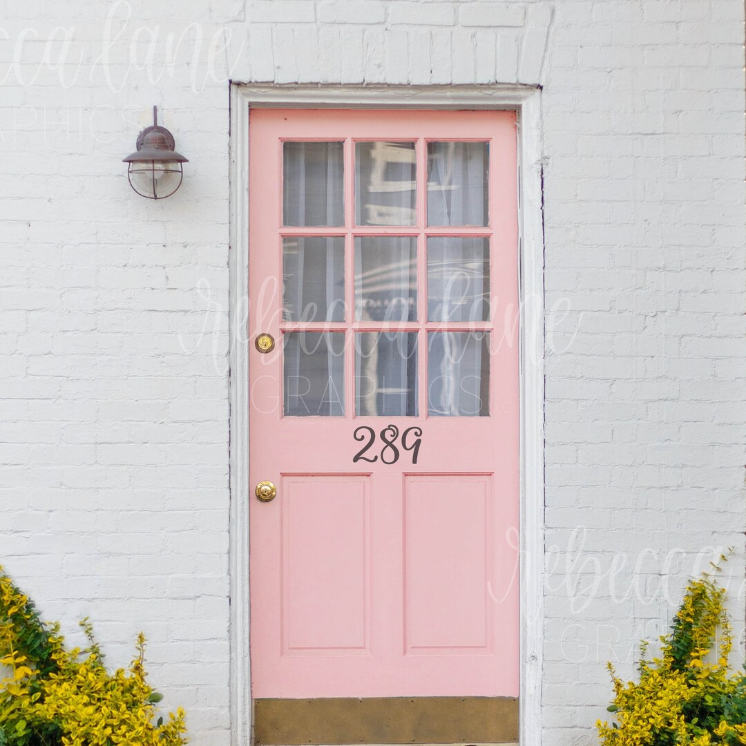 House Numbers Door Decal Swirly Style Perfect for Your Mailbox Too - Etsy