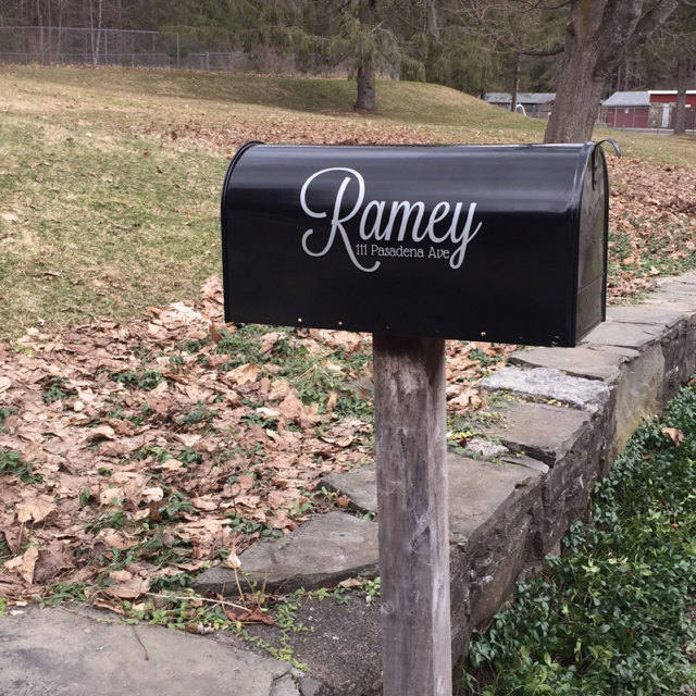 Personalized Name and Address Mailbox Decal II Mailbox | Etsy