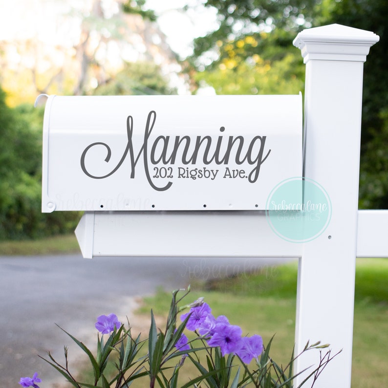 Personalized Name and Address Mailbox Decal II Mailbox - Etsy