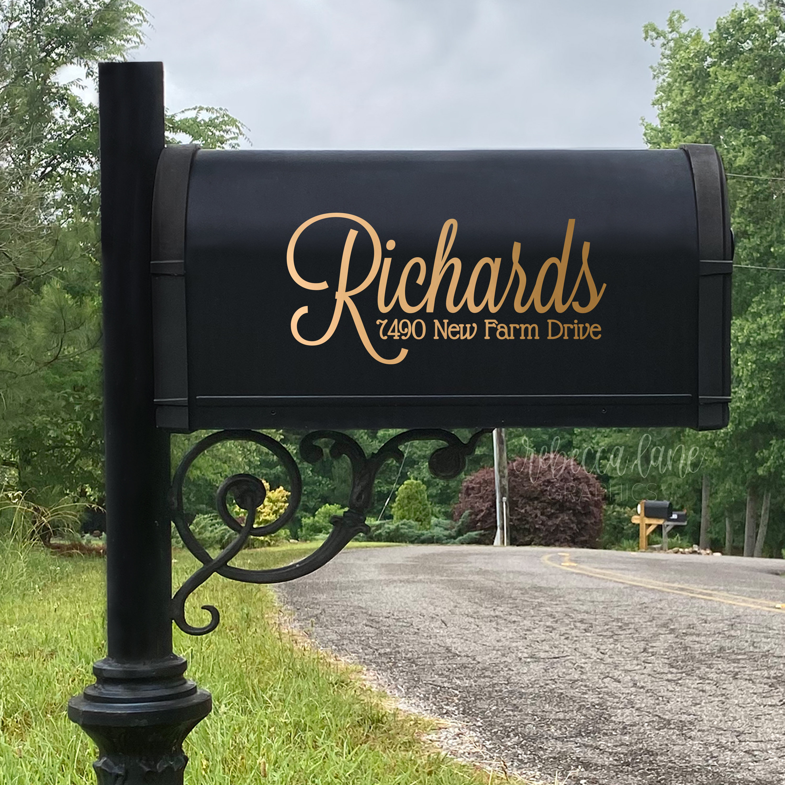 Personalized Name and Address Mailbox Decal II Mailbox | Etsy