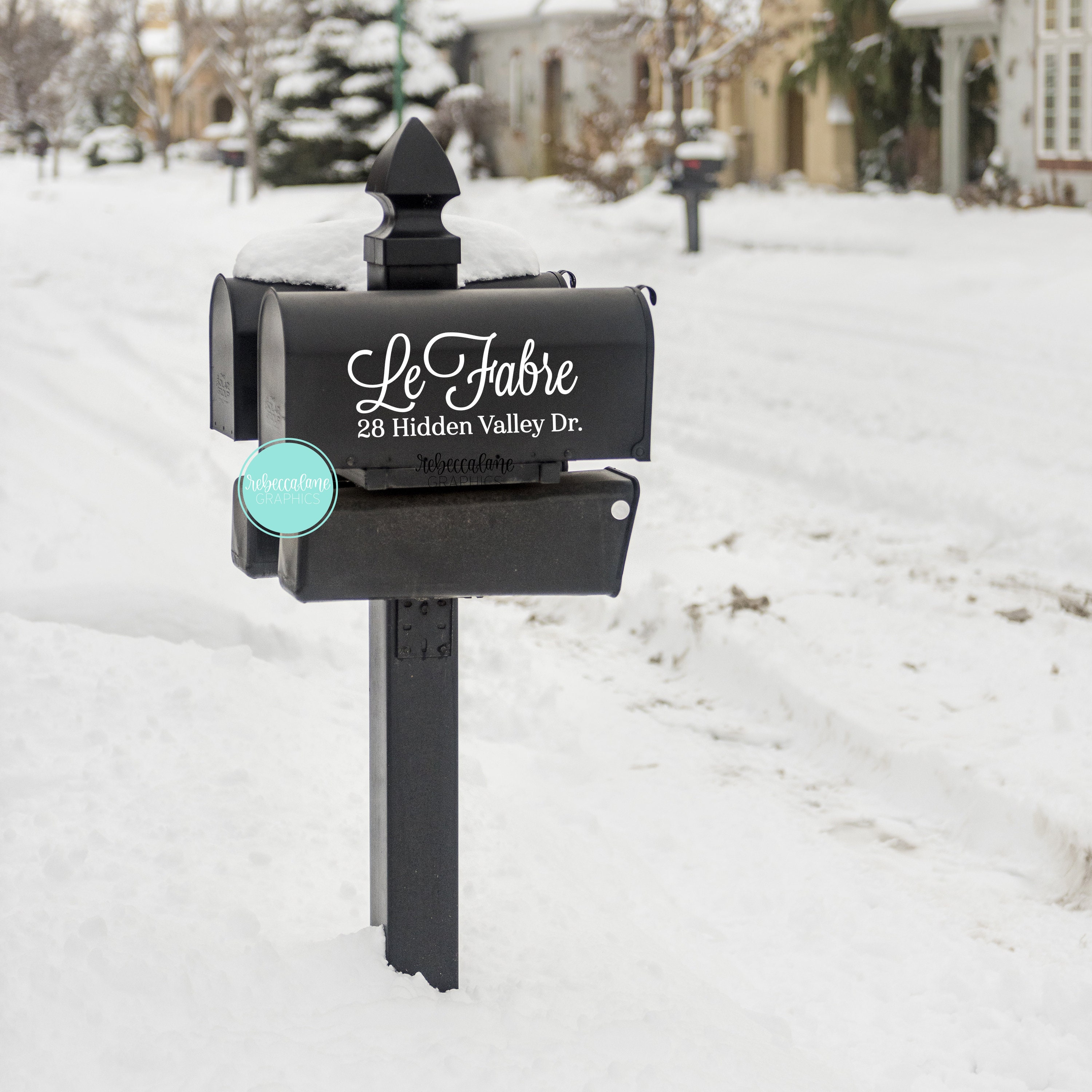 Personalized Name and Address Mailbox Decal II Custom | Etsy