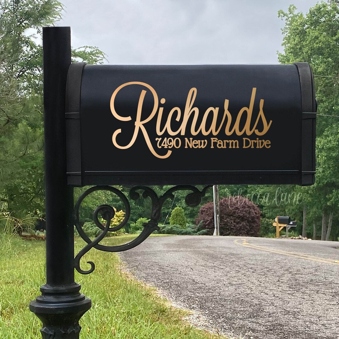 Personalized Mailbox Decal, Custom Vinyl House Number Address for Mail ...