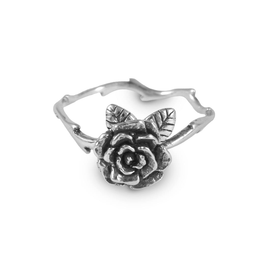 Flowing Mini Rose Ring Rose Ring Sterling Silver Ring - Etsy