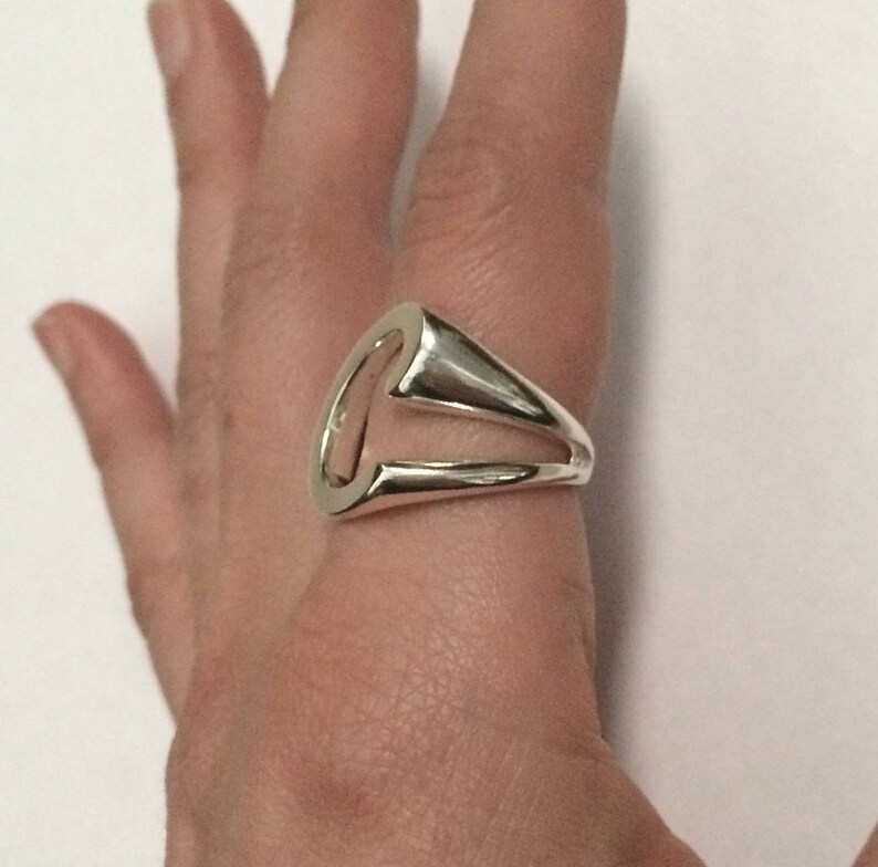 C Ring C Signet Ring Sterling Silver Ring Signet Ring | Etsy