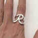 R Ring, R Signet Ring, Sterling Silver Ring, Signet Ring, Letter Ring ...