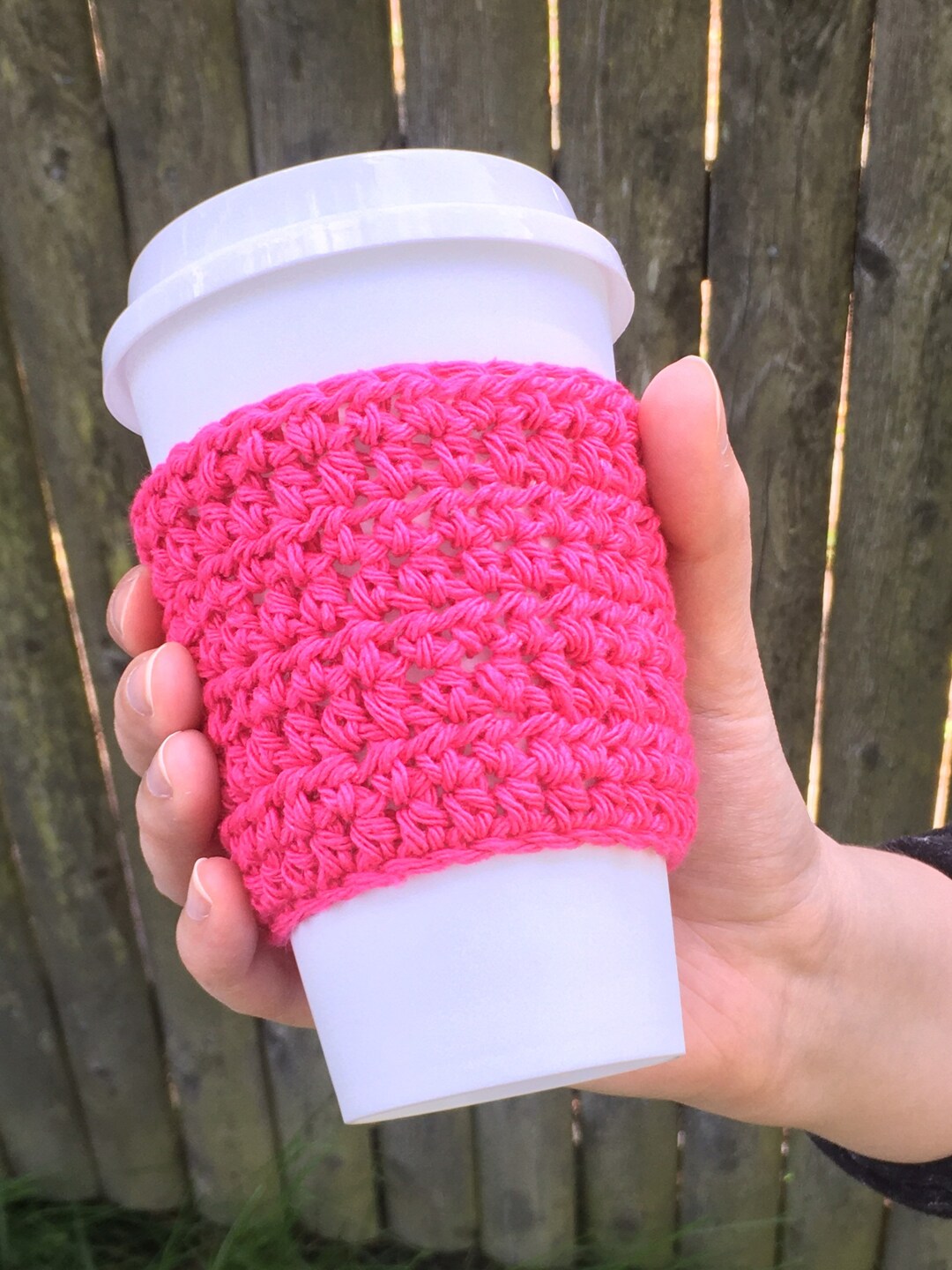 Bright Pink Mug Wrap, Hot Pink to Go Cup Wrap, Insulated Travel Sleeve ...