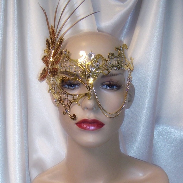Gold Masquerade Mask - Etsy