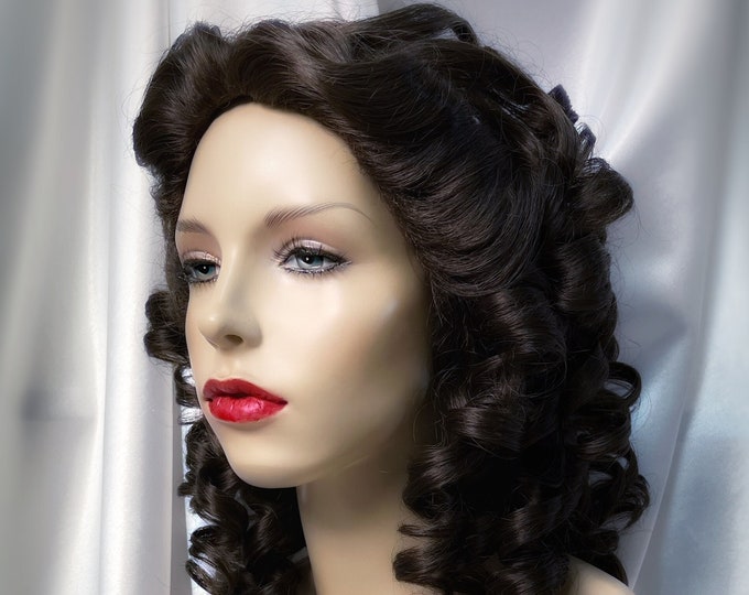 Dark Brown Scarlett O’hara Wig, Southern Belle Wig, American Civil War ...