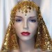 Gold Cleopatra Headpiece, Egyptian Inspired Nemes, Sequin Cleopatra ...
