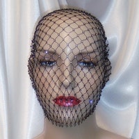 Lace Face Veil/ Sexy Face Mask/ Belly Dance Veil/ Exotic Mask/ Arabian ...
