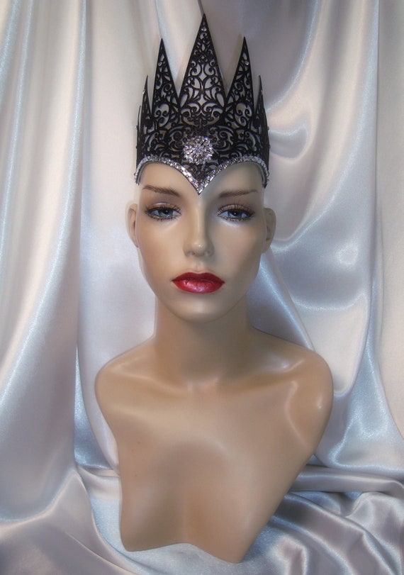 Black Crown Ravenna Crown Black Queen Crown Evil Queen - Etsy