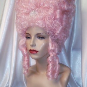 Marie Antoinette Wig, Pink Rococo Style Wig, Pink Marie Antoinette Wig ...