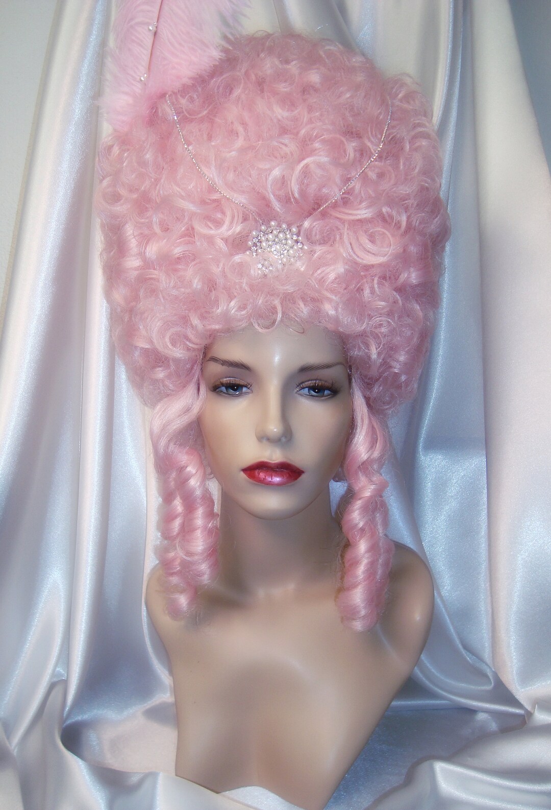 Marie Antoinette Wig, Pink Rococo Style Wig, Pink Marie Antoinette Wig ...