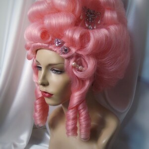 Marie Antoinette Wig, Taylor Swift Bejeweled Wig, Pink Rococo Style Wig ...